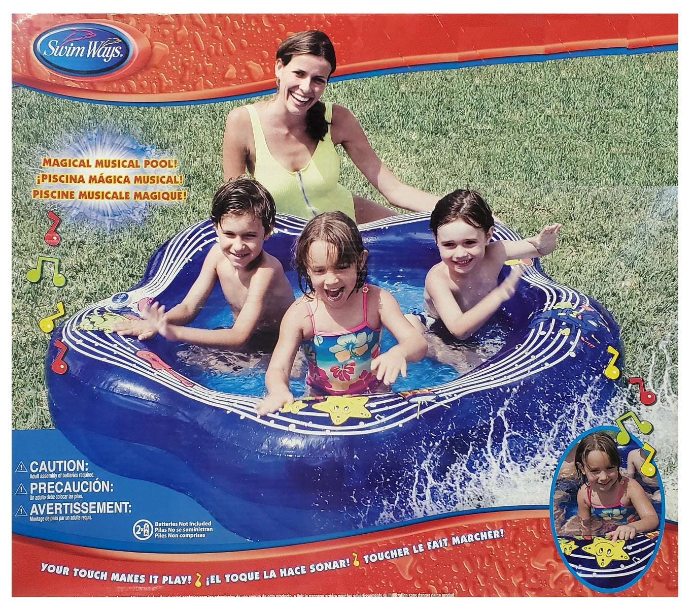 SwimWays Kiddie Pool Asymmetrical 15” 15” Swimming Pools - Walmart.com
