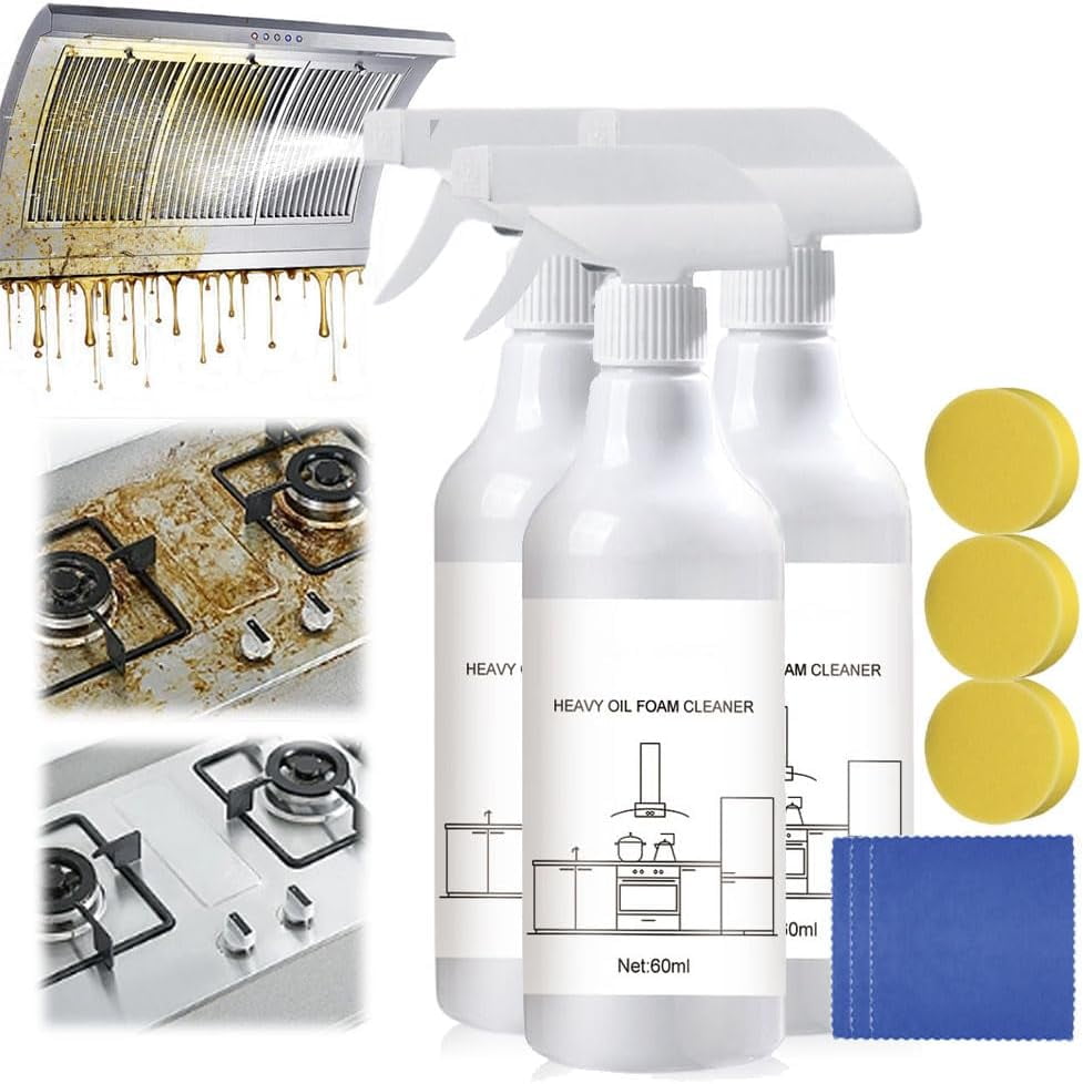 Splash Foam Spray Oven Cleaner, 60ML Heavy Oil Foam Cleaner, Multi ...