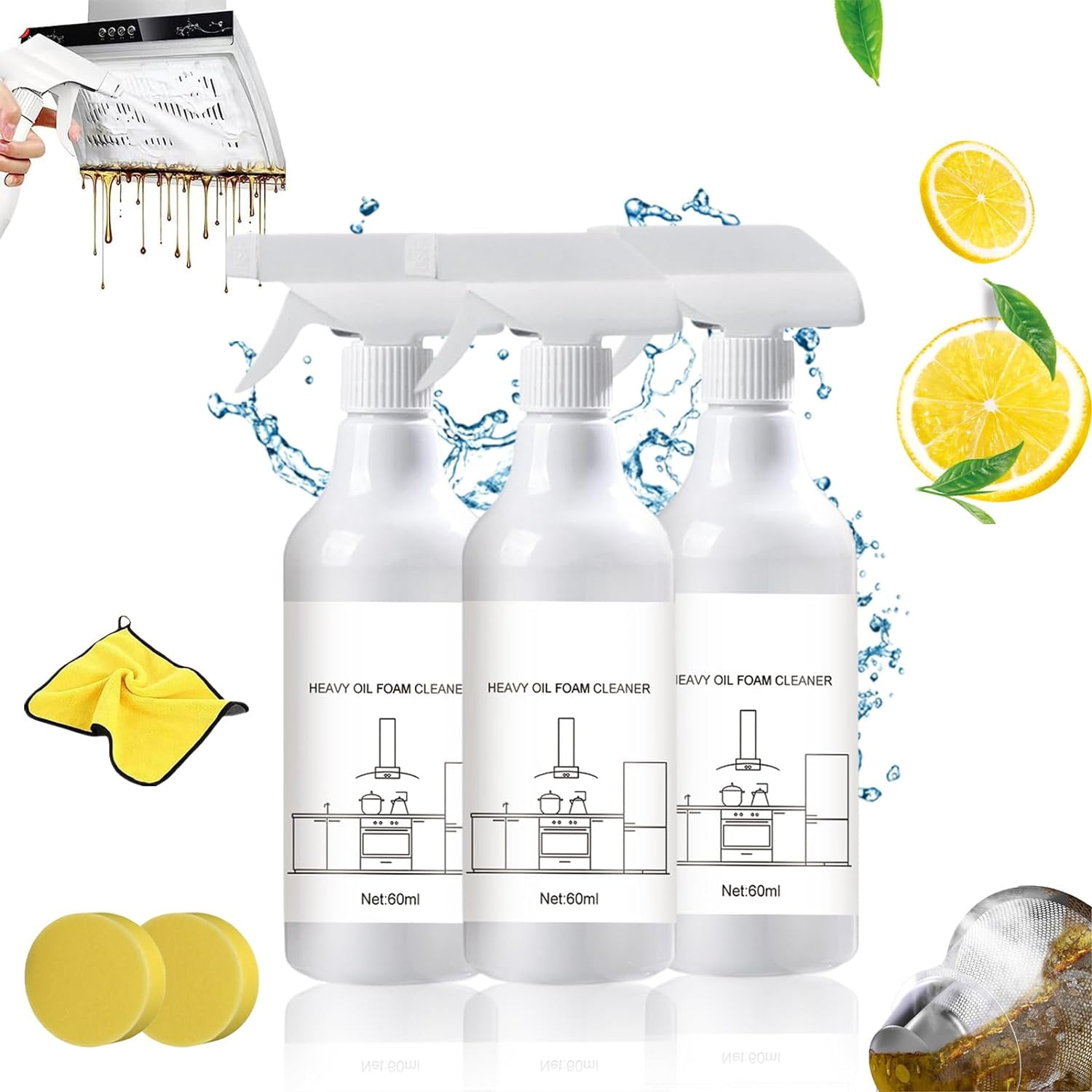 Splash Foam Spray,Splash Foam Spray Tablets & Spray Bottle Oven Cleaner ...