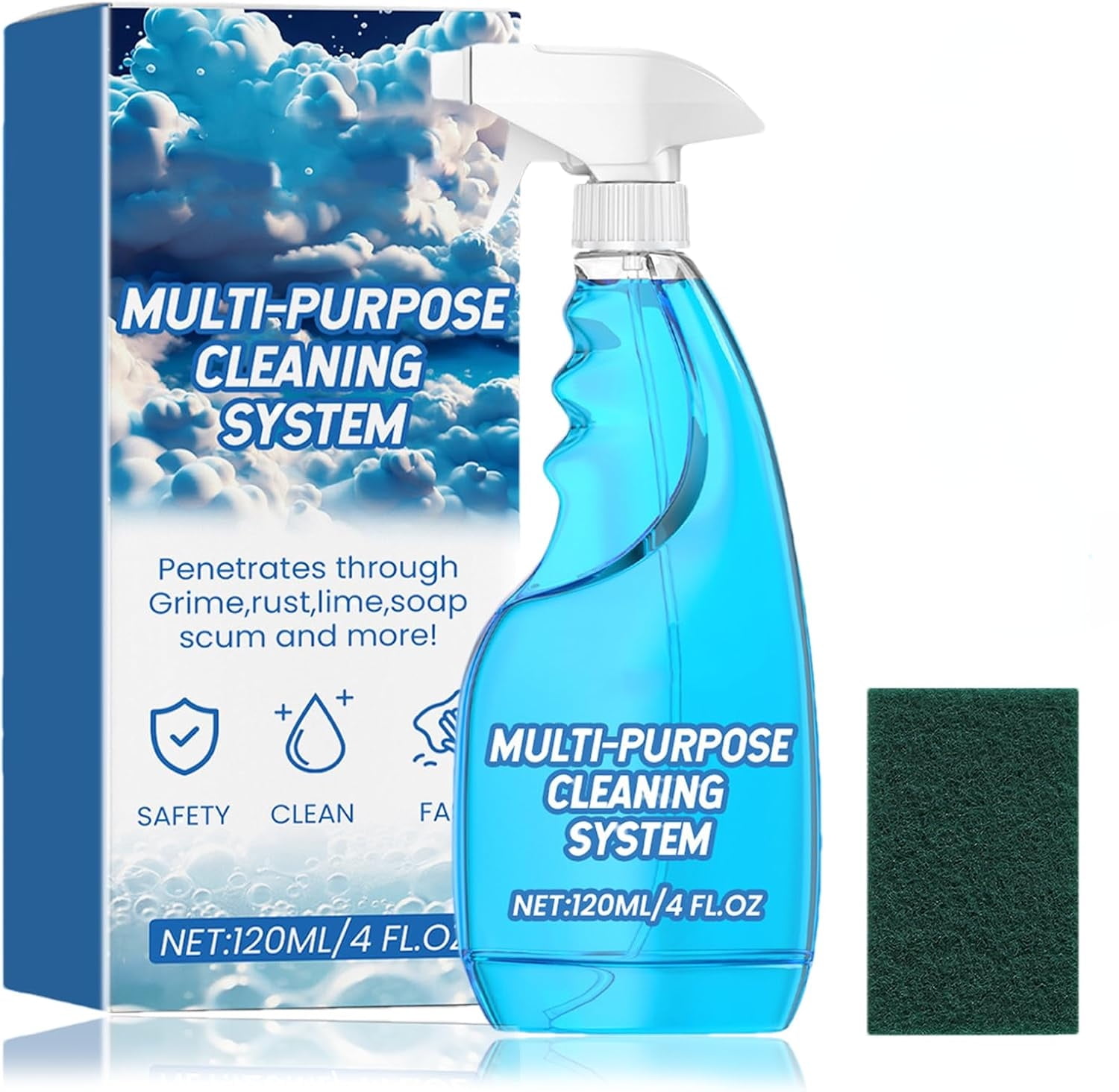 Splash Foam Spray Tablets & Spray Bottle, Multi-Purpose Foam Cleaner ...