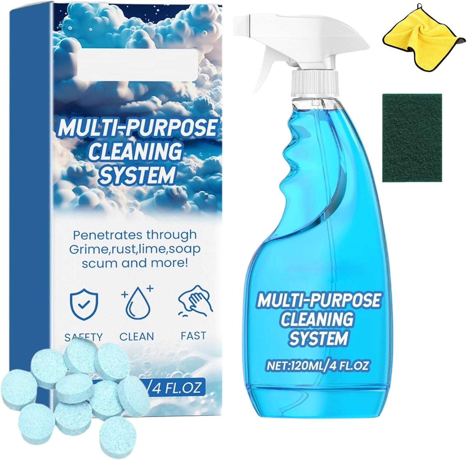 Foam Spray Tablets & Spray Bottle, Spray Tablets & Spray Bottle, Spray ...