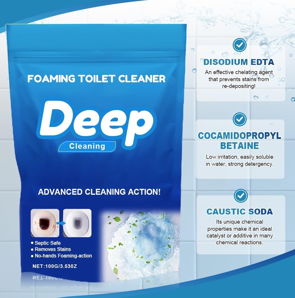 Splash Foam Toilet Bowl stains Cleaner powder odors and remove stains ...