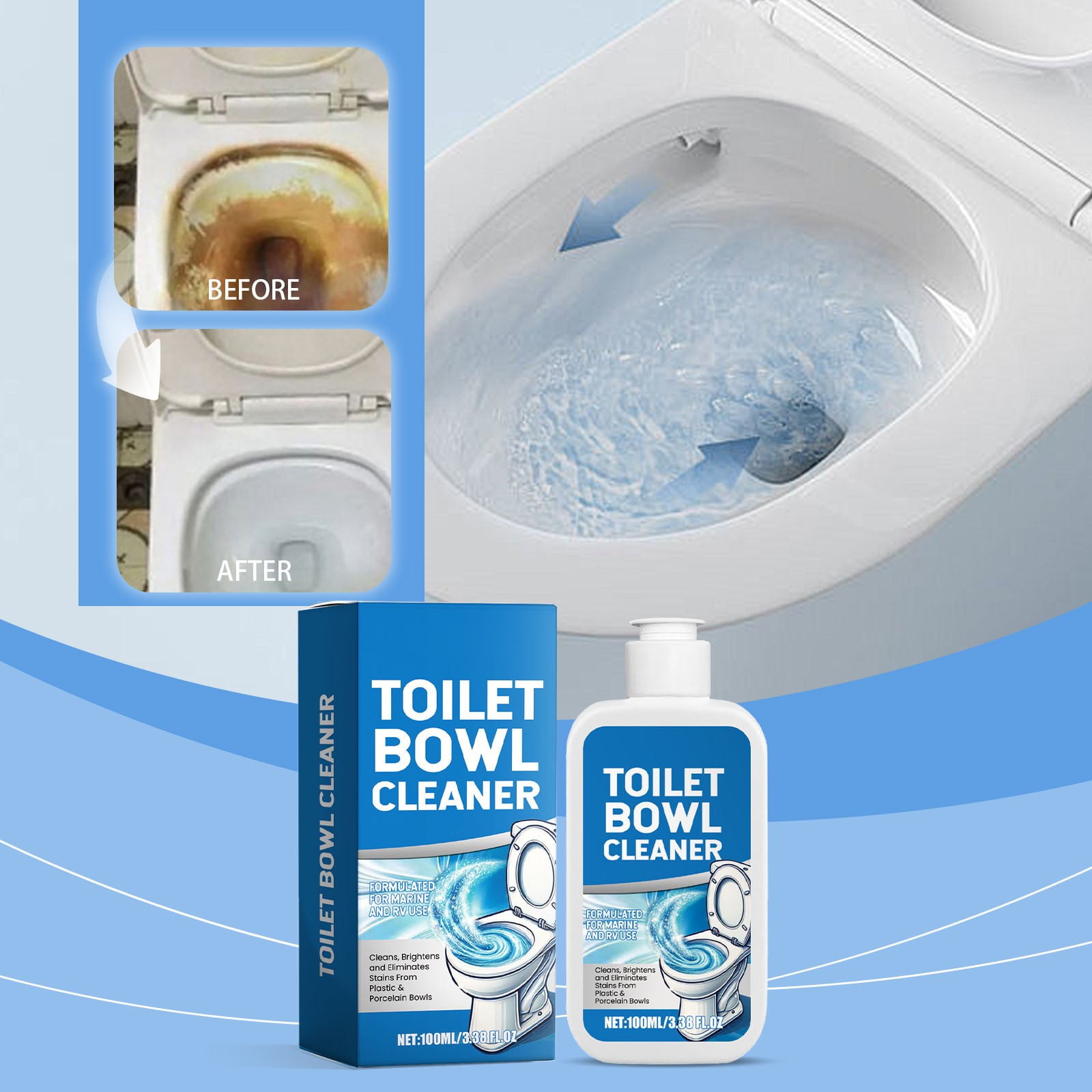 Splash Foam Toilet Cleaner Toilet Bowl Cleaner - Formulated , RV ...