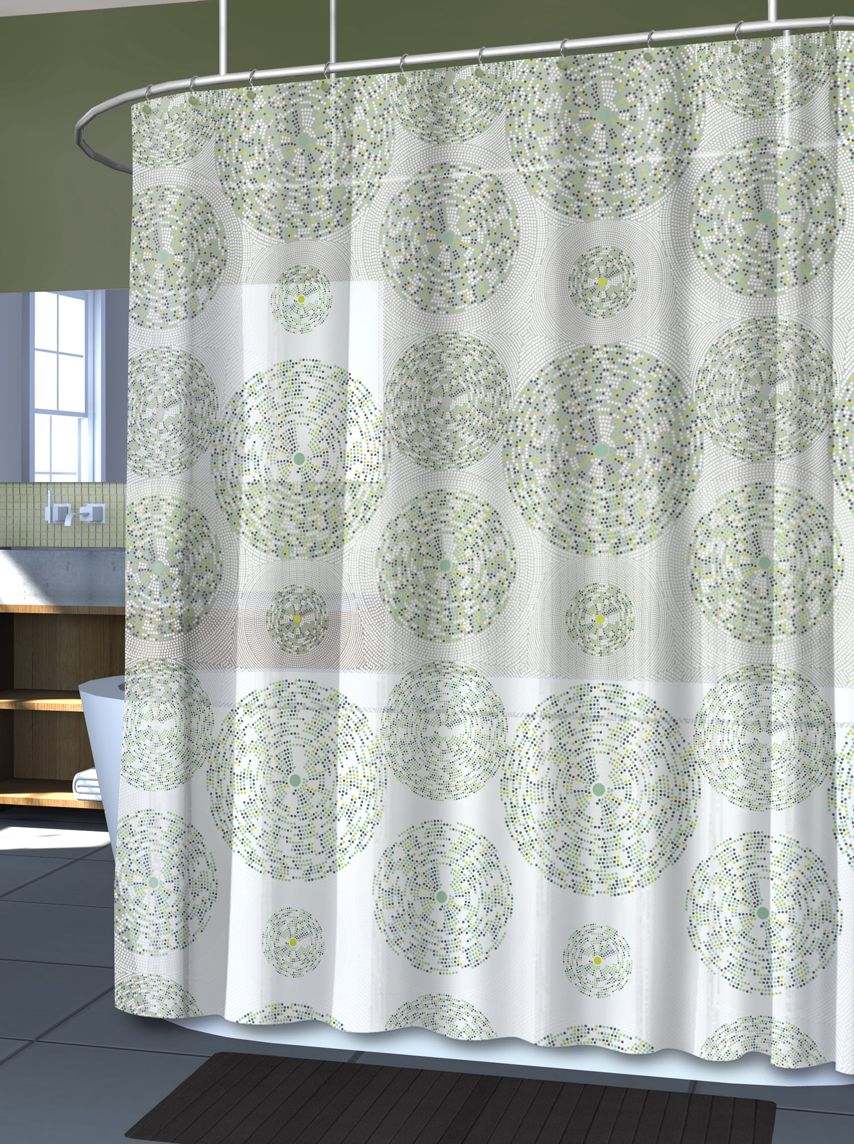 Splash Home High Quality EVA 5G Mozaik Shower curtain Liner Design for ...