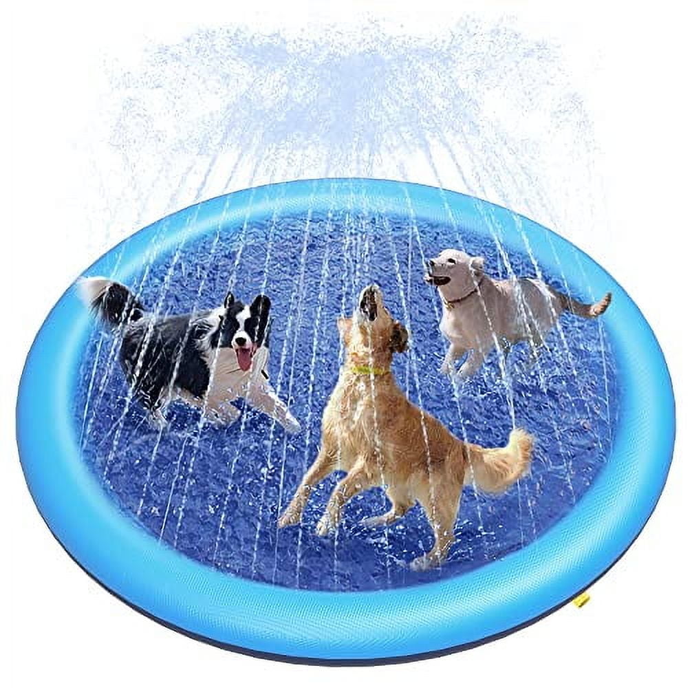 Splash Pad For Dogs & Kids - Anti-Slip Dog Pool For Large Dogs, 0.58 Mm ...