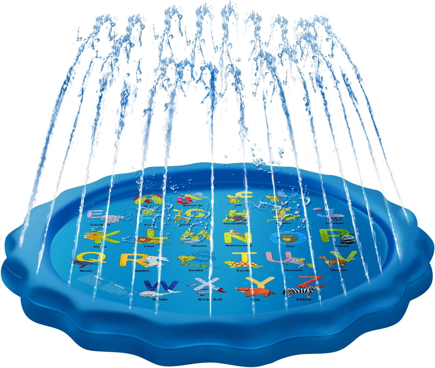 Splash Pad Inflatable Sprinkler for Kids Outside Toys, 67" Sprinkle and ...