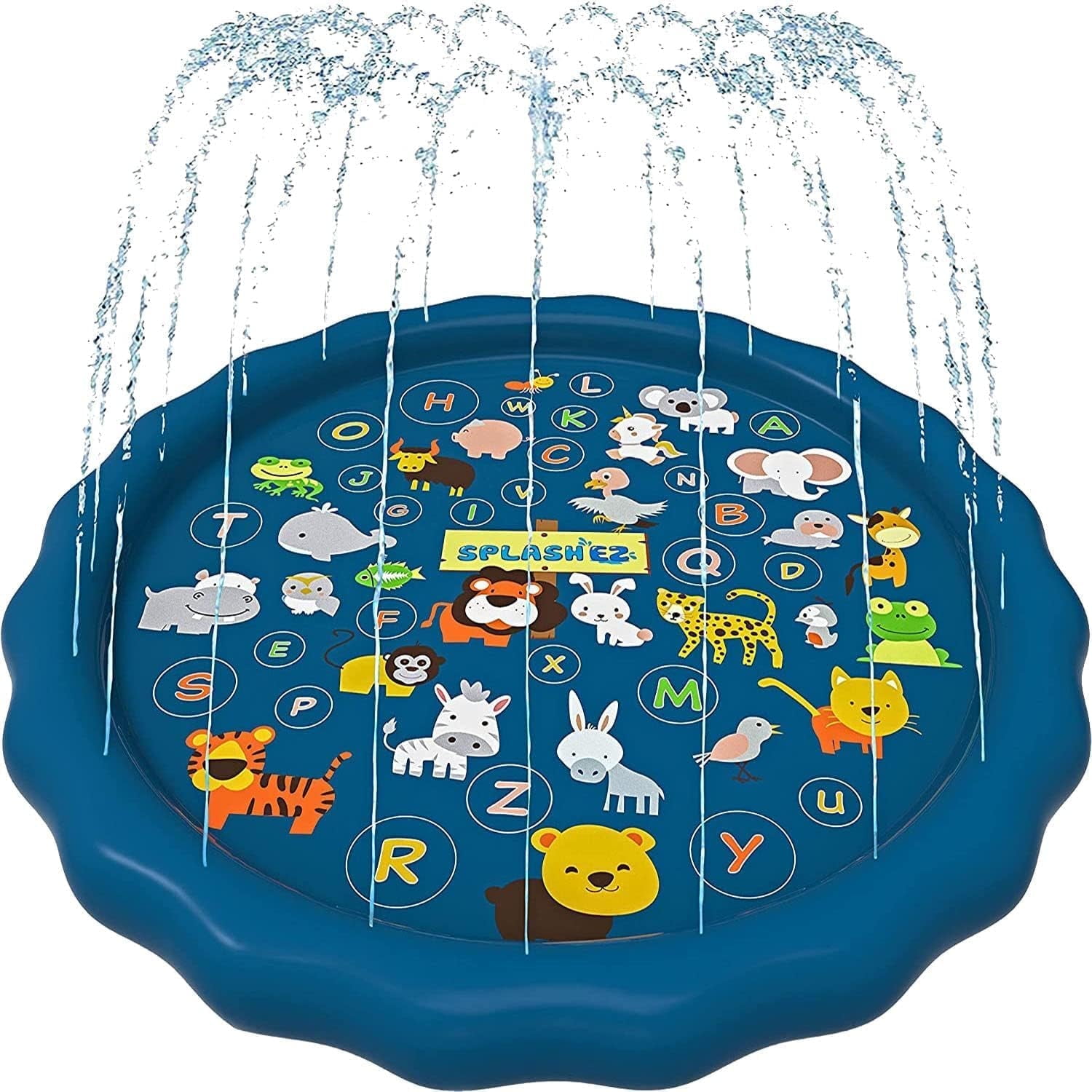 Splash Pad for Kids 40" Play Mat Outdoor Water Toys Inflatable Splash ...