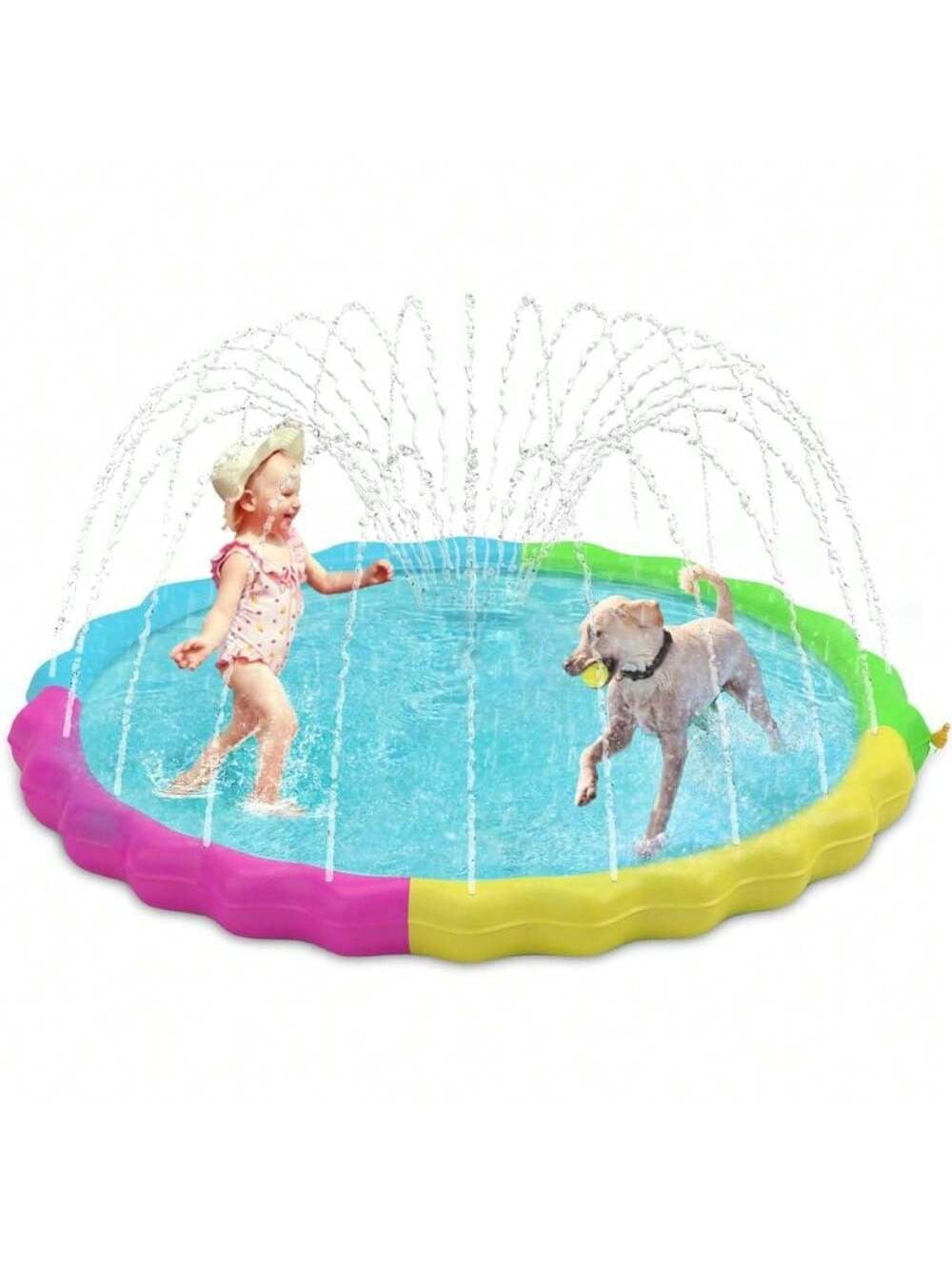 Splash Pad , Non-Slip Splash Pad Summer Outdoor Water Toys, Sprinkler ...