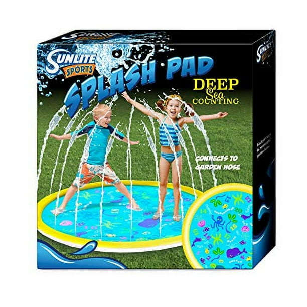 Splash Pad & Outdoor Sprinkler for Kids and Toddlers, Inflatable Water ...