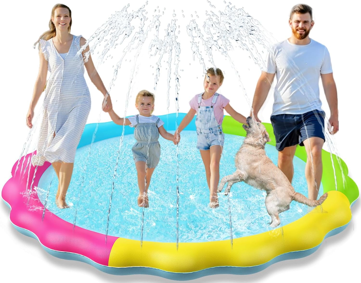 Splash Pad Sprinkler for Kids Splash Play Mat Outdoor Water Toys ...
