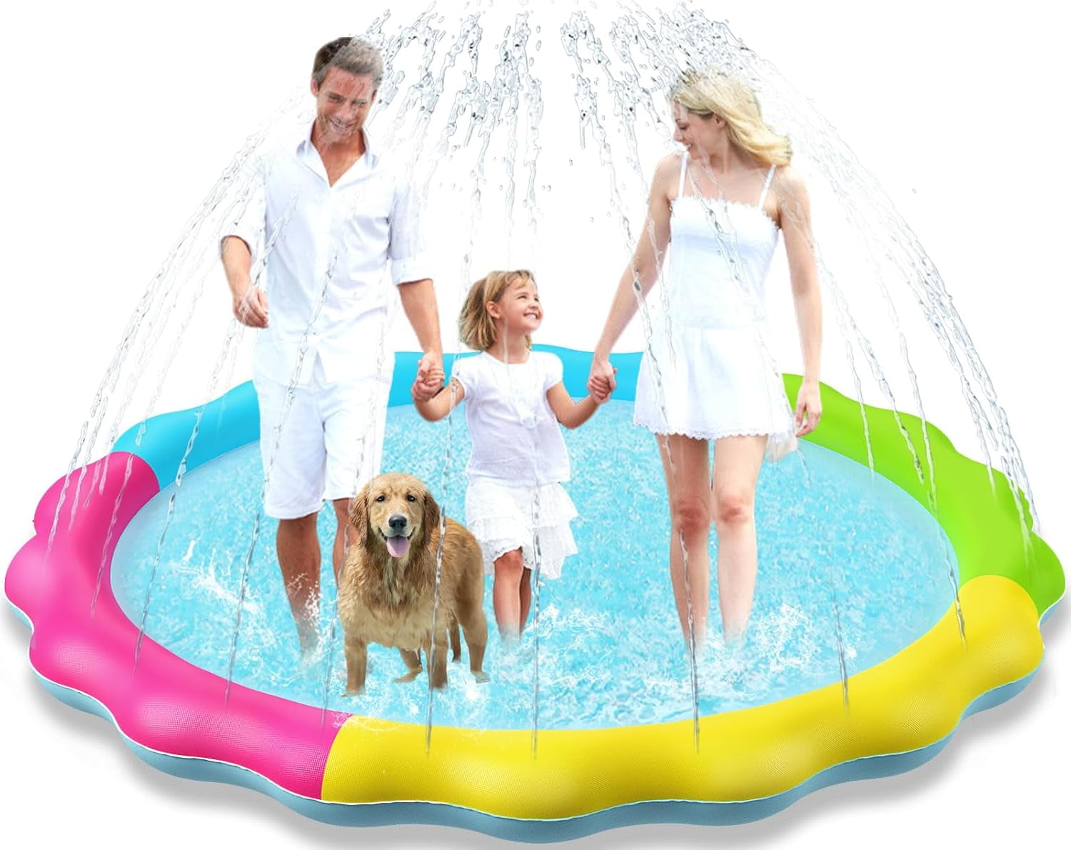 Splash Pad Sprinkler for Kids Splash Play Mat Outdoor Water Toys ...