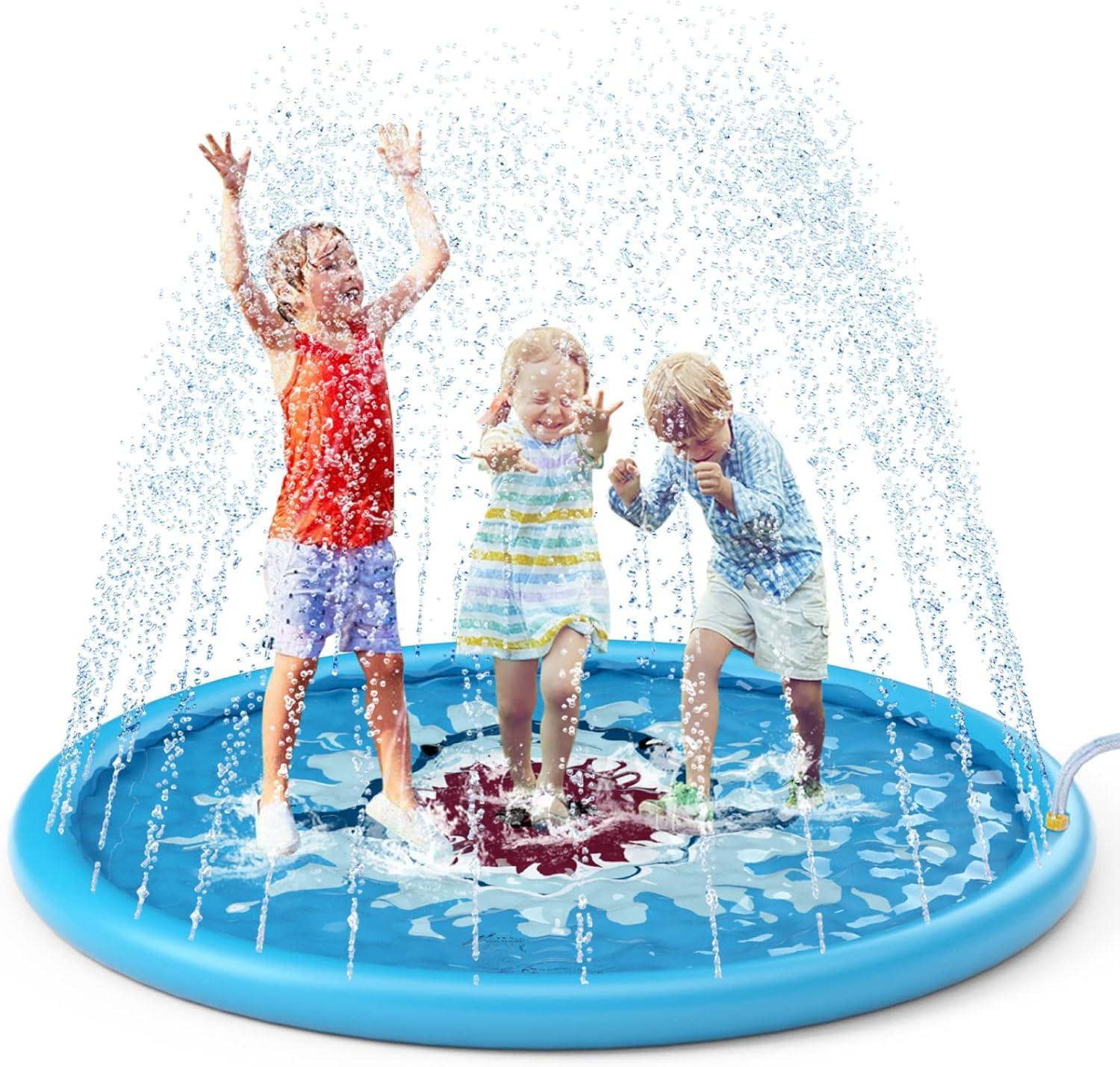 Splash Pad Sprinkler/ Play Mat for Kids, Outdoor Water Toys Inflatable ...