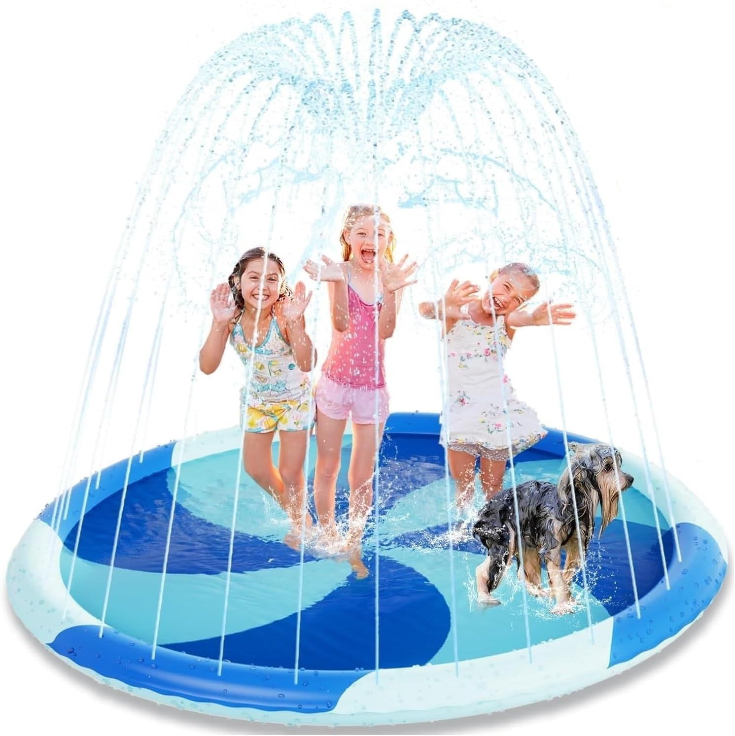 Splash Pad for Toddlers, 67" Sprinkler for Kids, Thicken Baby Pool ...