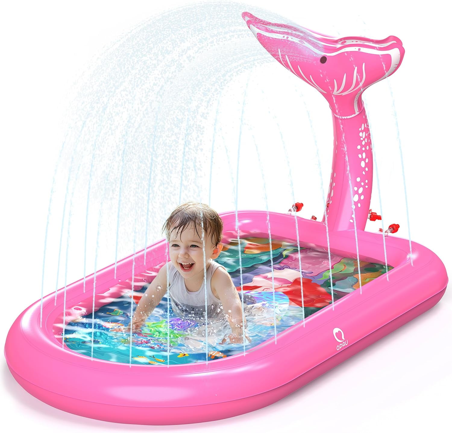 Splash Pads for Toddlers 1-3, Pink Elephant Toy Splash Pad for Kids ...