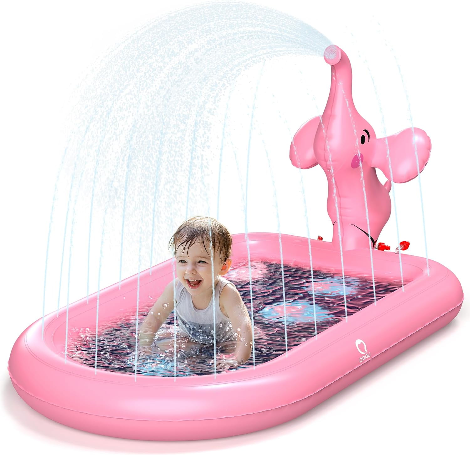 Splash Pads for Toddlers 1-3, Pink Elephant Toy Splash Pad for Kids ...
