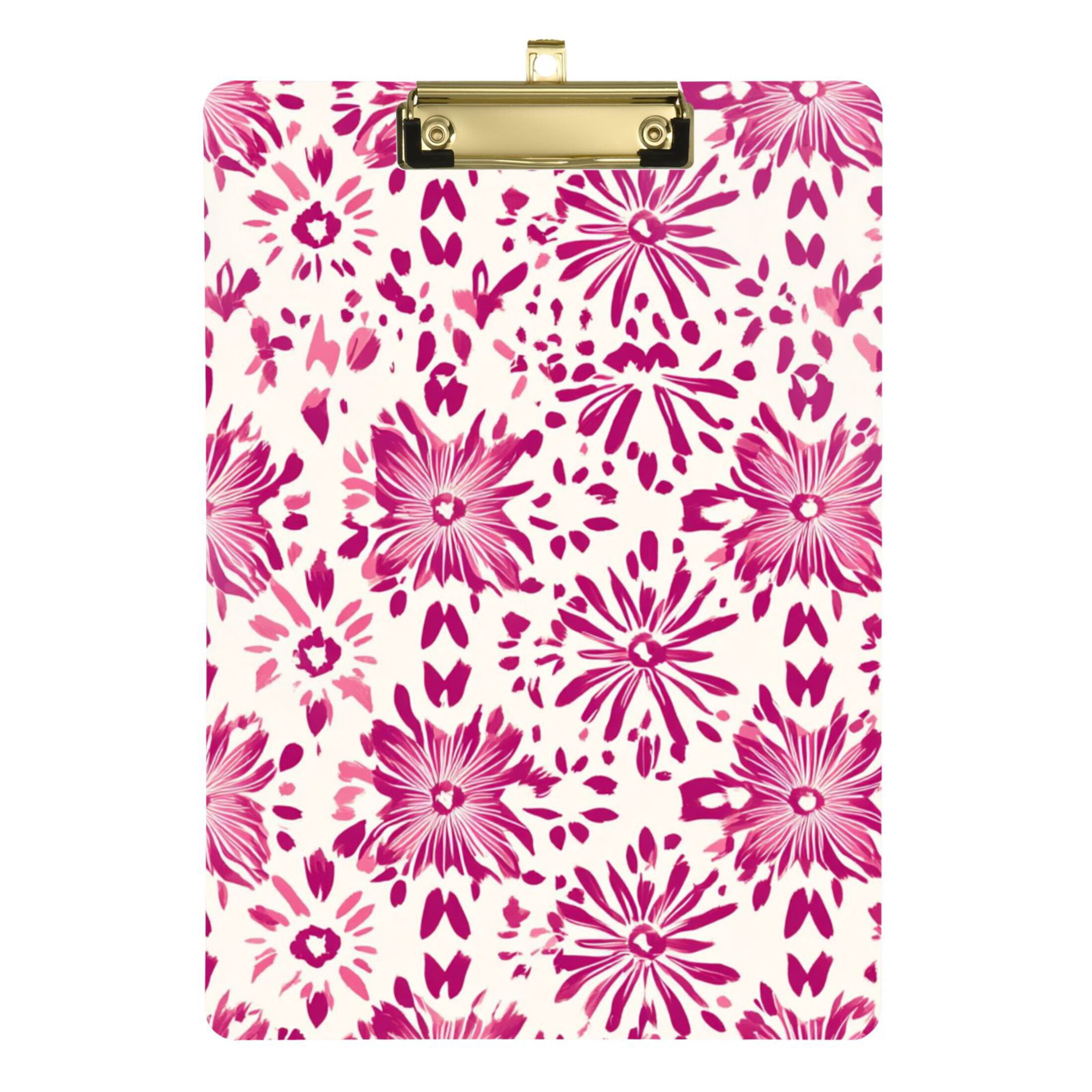 Splash Pink Pattern Acrylic Clipboard with Gold Clip for Classroom ...