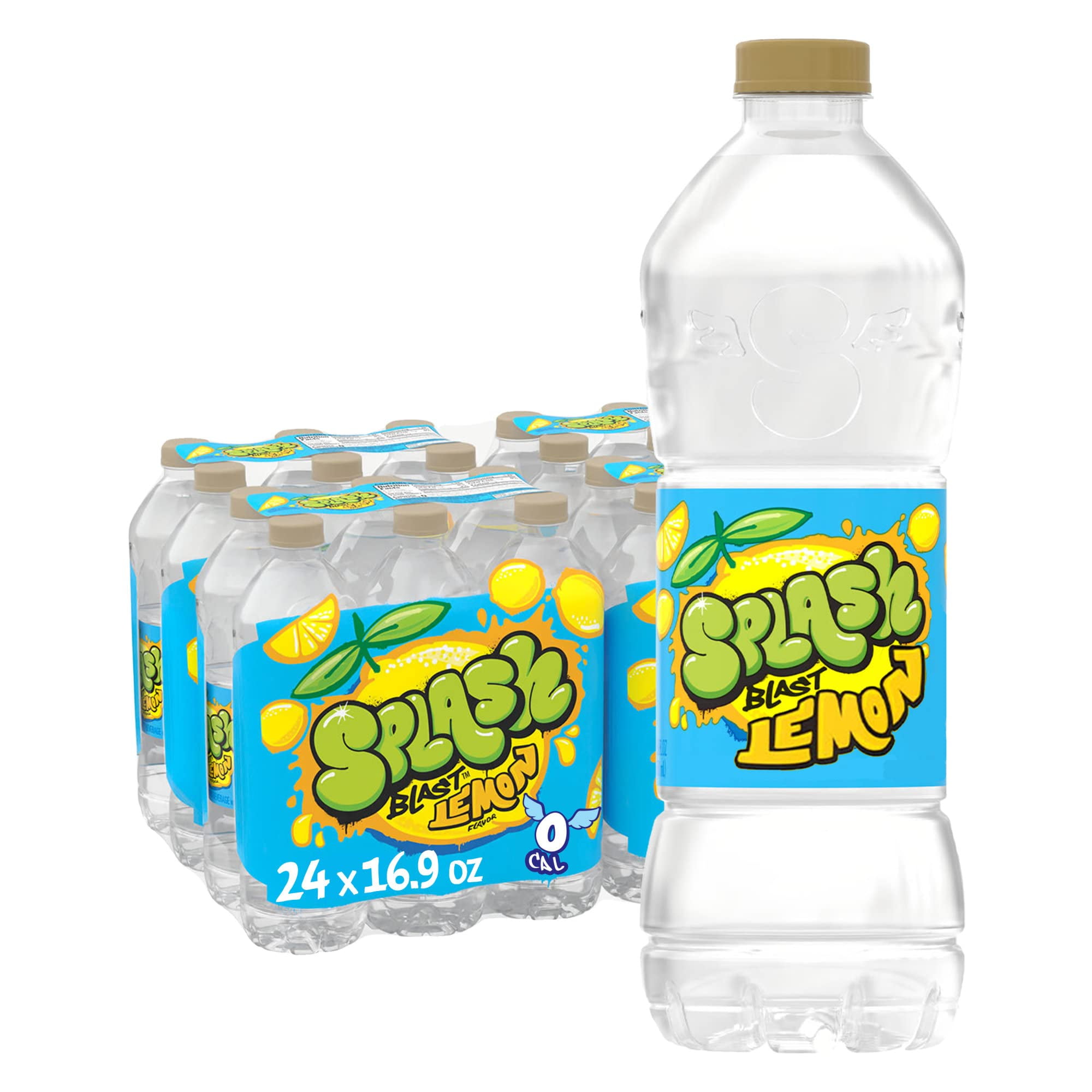 Splash Refresher, Lemon Flavor Water Beverage, 16.9 Fl Oz Plastic ...