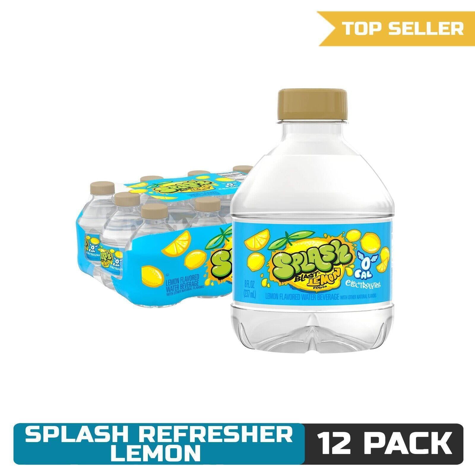 Splash Refresher Lemon Flavored Water, 8 Fl Oz, Plastic Bottle Pack of ...