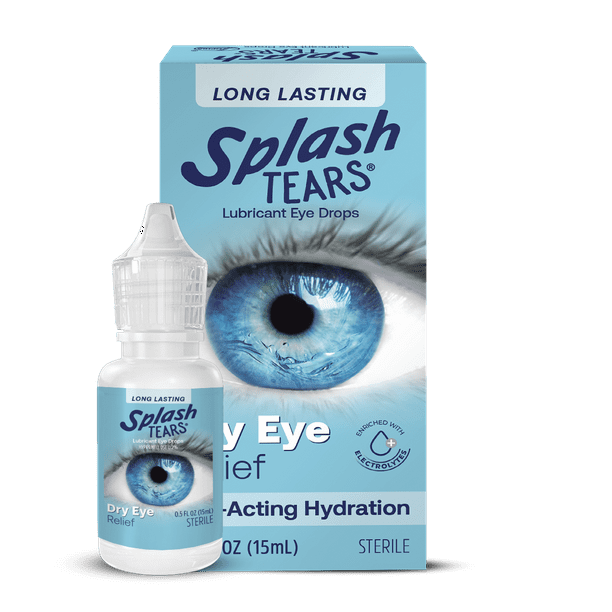 Splash Tears Lubricant Eye Drops, Fast-Acting Artificial Tears for Dry ...