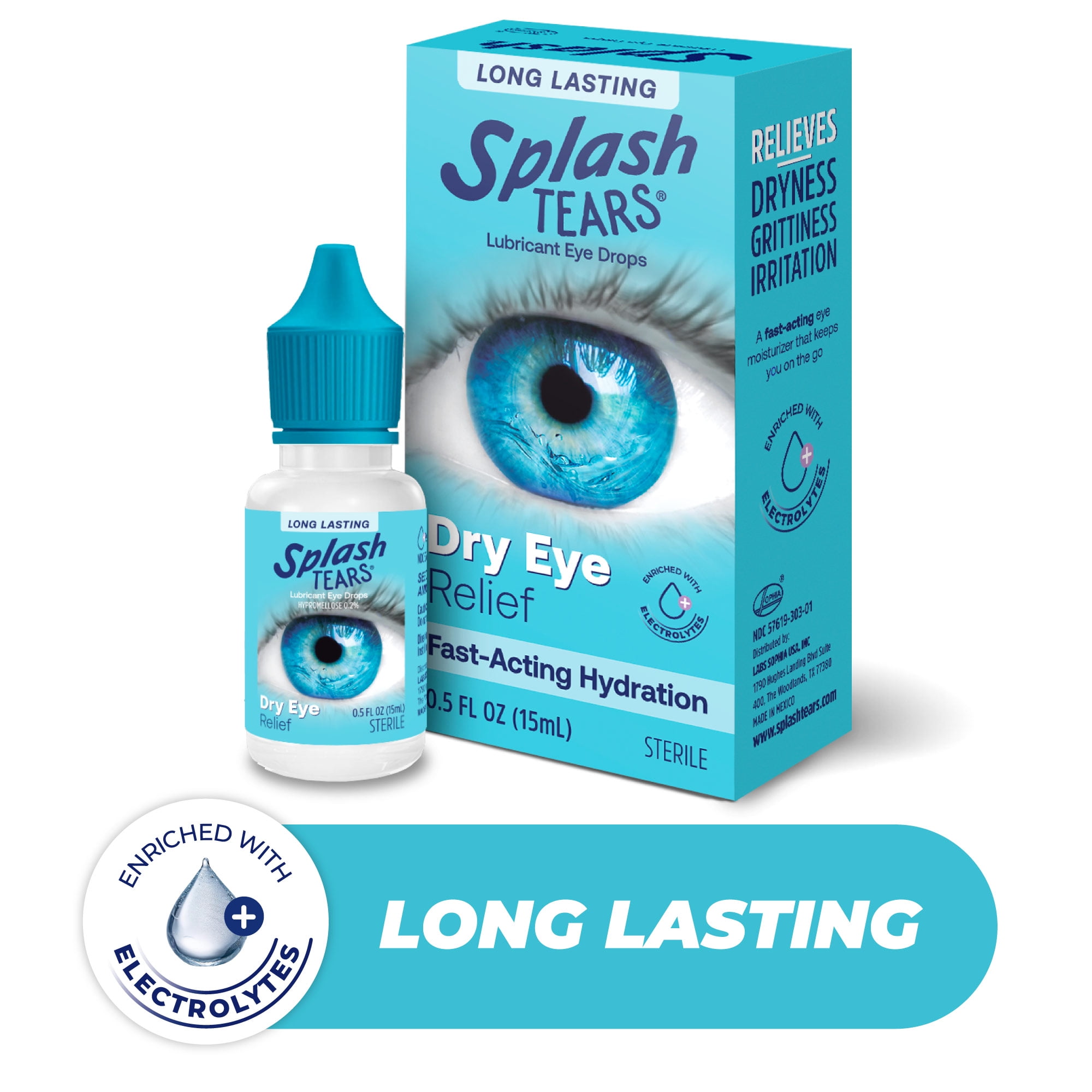 Splash Tears Fast Acting Artificial Tears Moisturizing Eye Drops ...