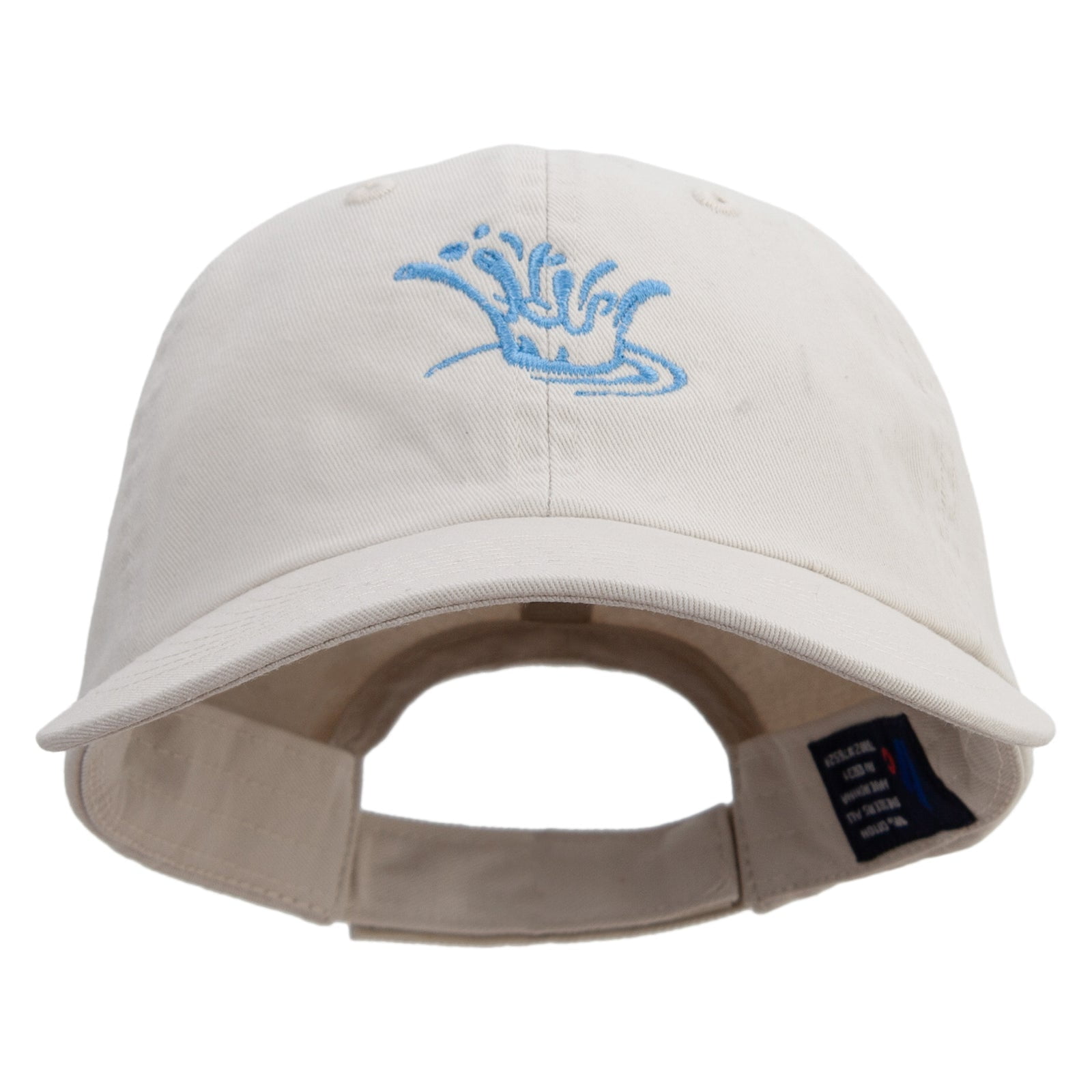 Splash Water Icon Embroidered Low Profile Dyed Cotton Twill Cap - Putty ...