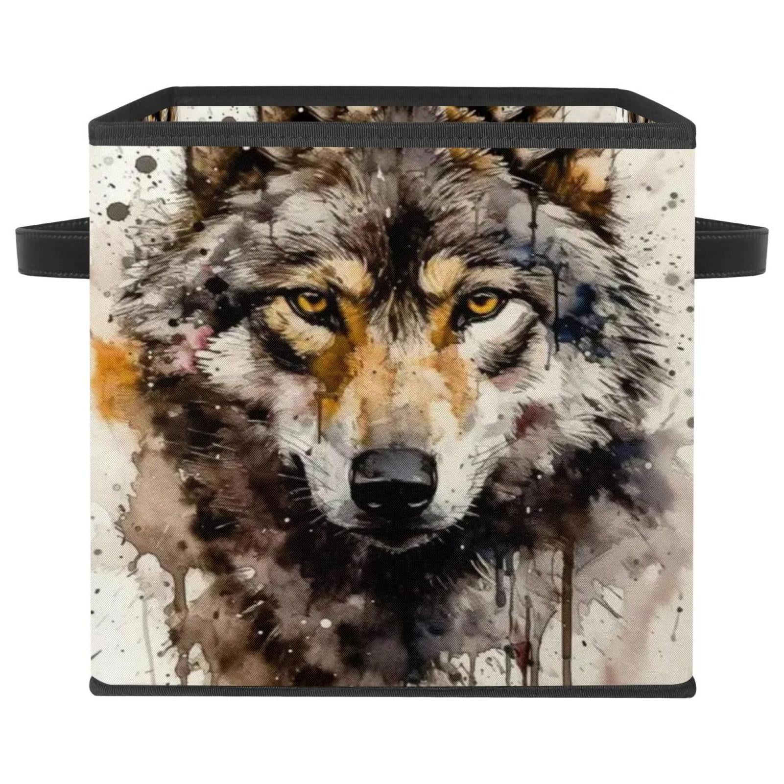 Splash-ink Wolf Storage Bins, Extra Large Closet Storage Cube for ...