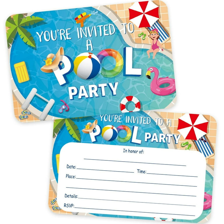 Funny Pool Party Invitations Fin Tastic Shark Birthday Party