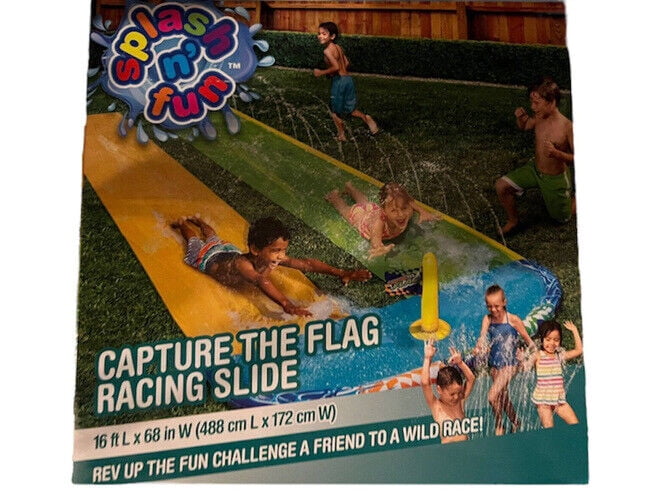 Splash n Fun Capture The Flag Racing Slide BRAND NEW! Water Swim Summer ...