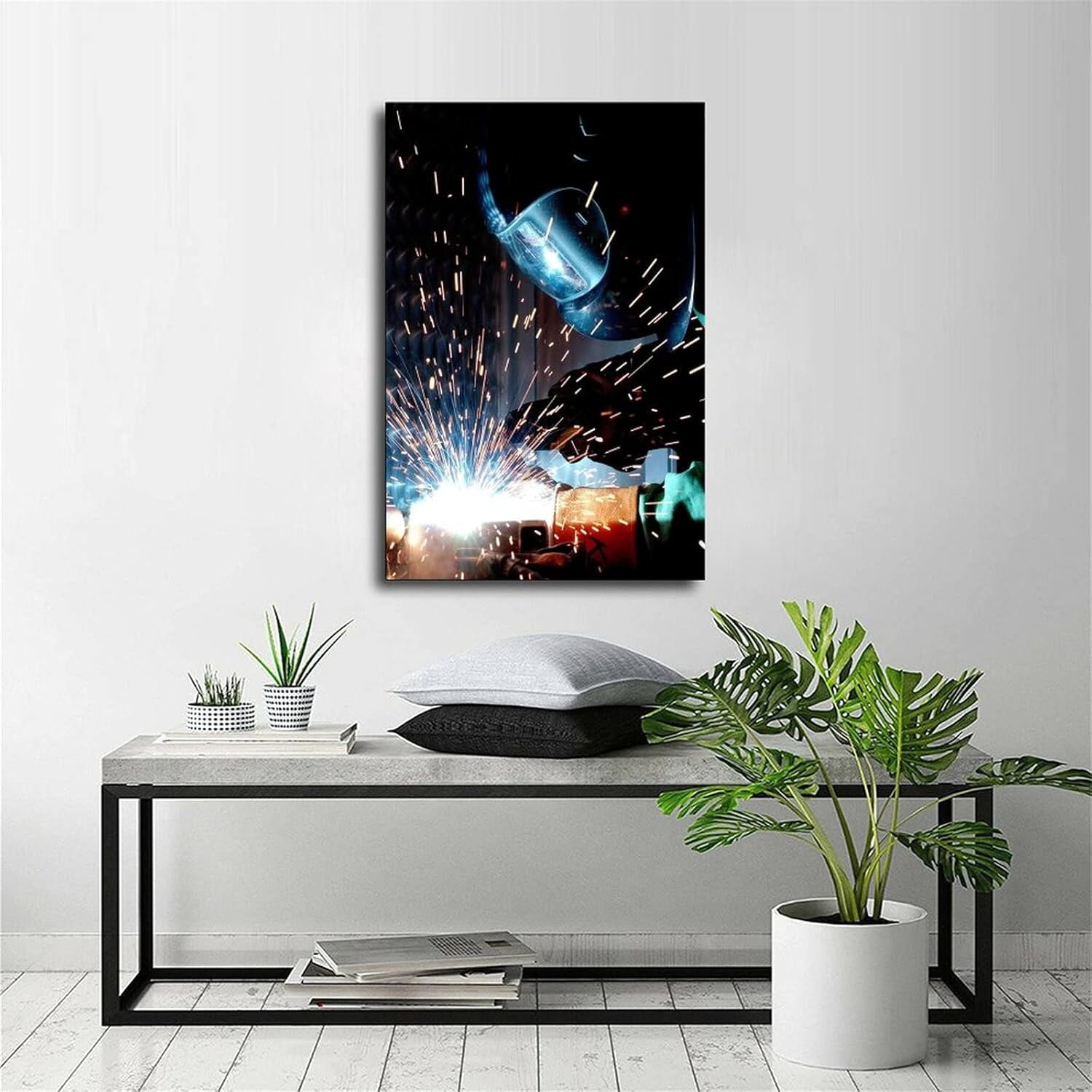 Splash of Sparks Canvas Print Posters Metal Arc Welding Sparks ...