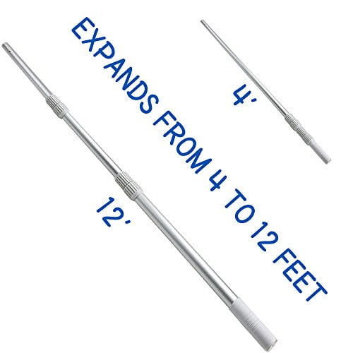 SplashTech 1.25" Telescopic Pool Pole, Extending from 4 to 12 Feet ...