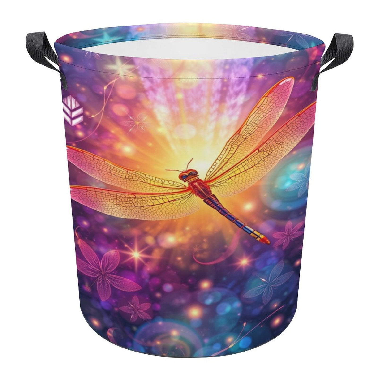 Splashing Ink Dragonfly Folding Laundry Basket Storage Bin Large Hamper Collapsible Clothes Toy ...
