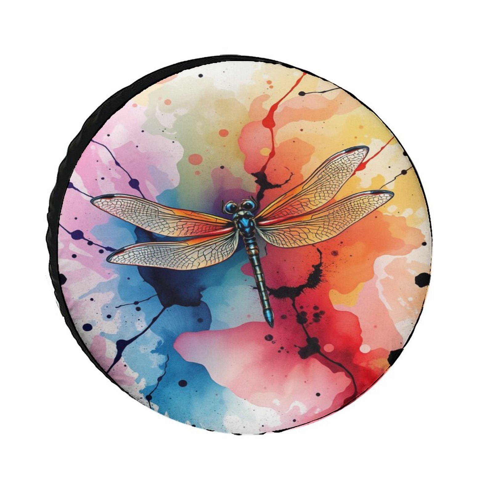 Splashing Ink Dragonfly Spare Tire Cover Dust-Proof Wheel Tire Cover ...