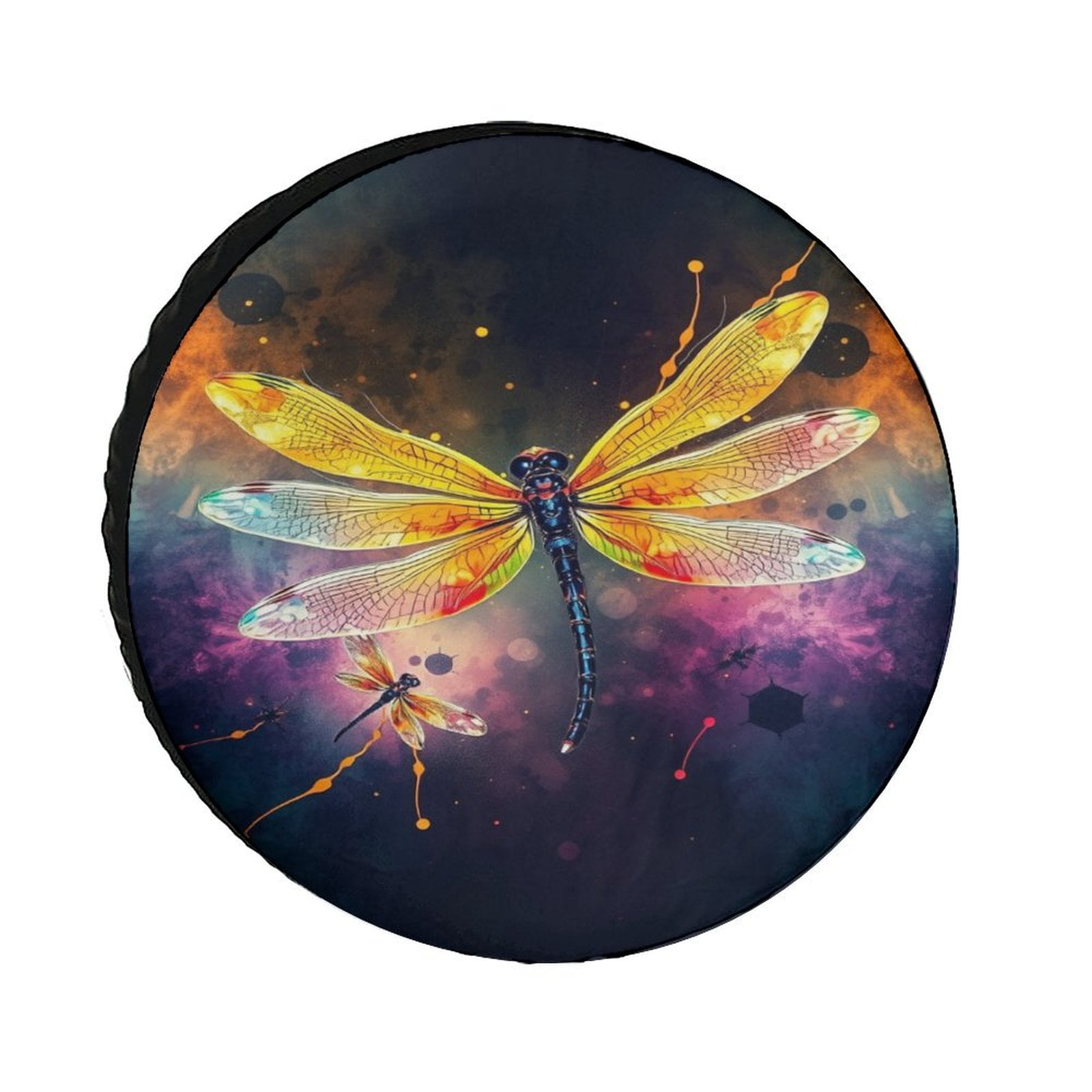 Splashing Ink Dragonfly Spare Tire Cover Universal Waterproof Dust ...