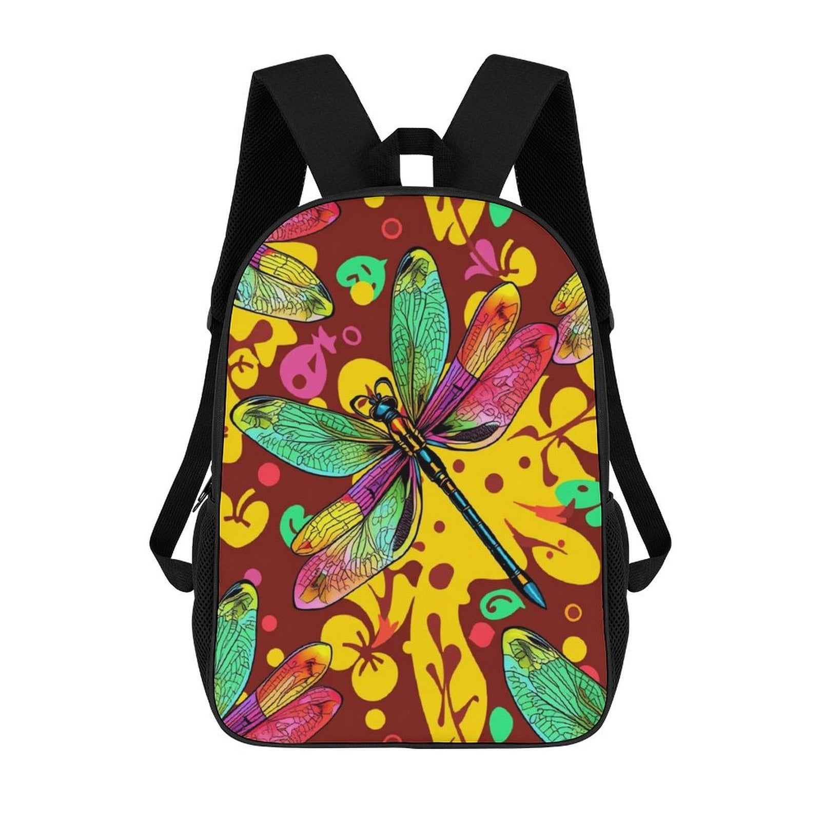 Splashing Ink DragonflyZipper Backpack Book Bag Supplies 17 Inch ...