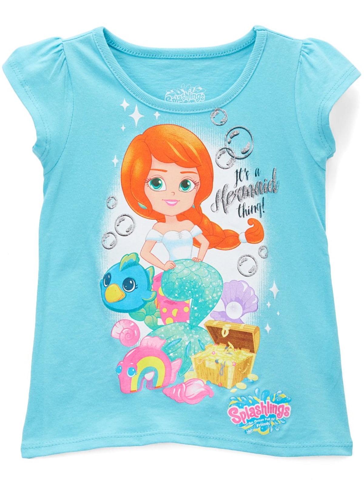 Splashlings Girls' "It's a Mermaid Thing" T-Shirt, Sizes 7-12 - Walmart.com