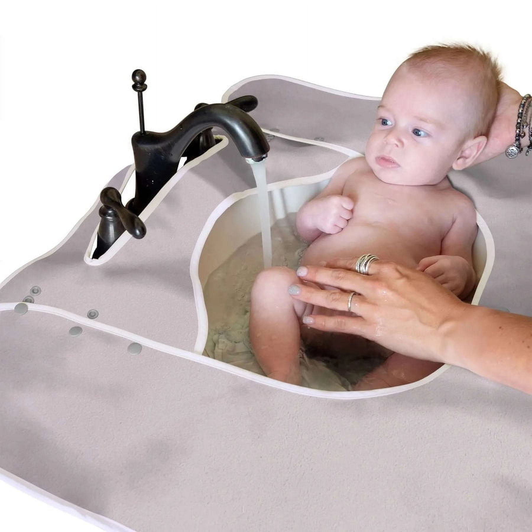 Splashpad Baby Bath Sink Splash Guard, Adaptable Size, Grey - Walmart.com