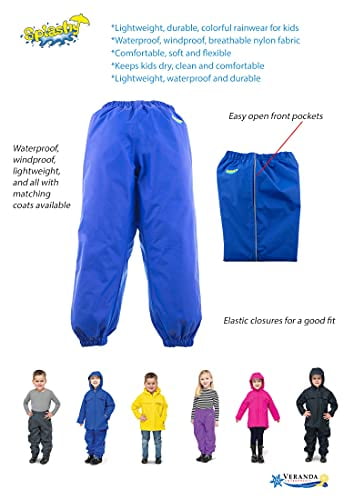Splashy Waterproof Rain Pants for Kids - Walmart.com