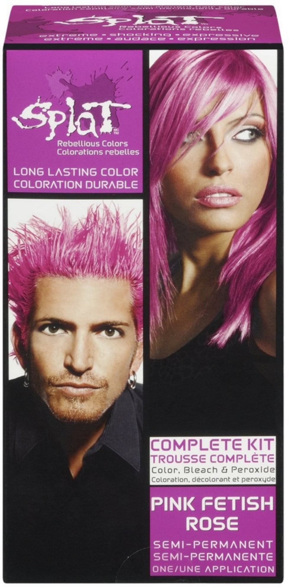 Splat Hair Color Complete Kit, Pink Fetish 1 Each - (Pack of 2 ...