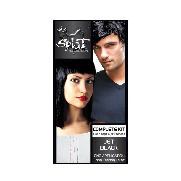Splat Jet Hair Color Kit, Permanent Black Dye - Walmart Business Supplies