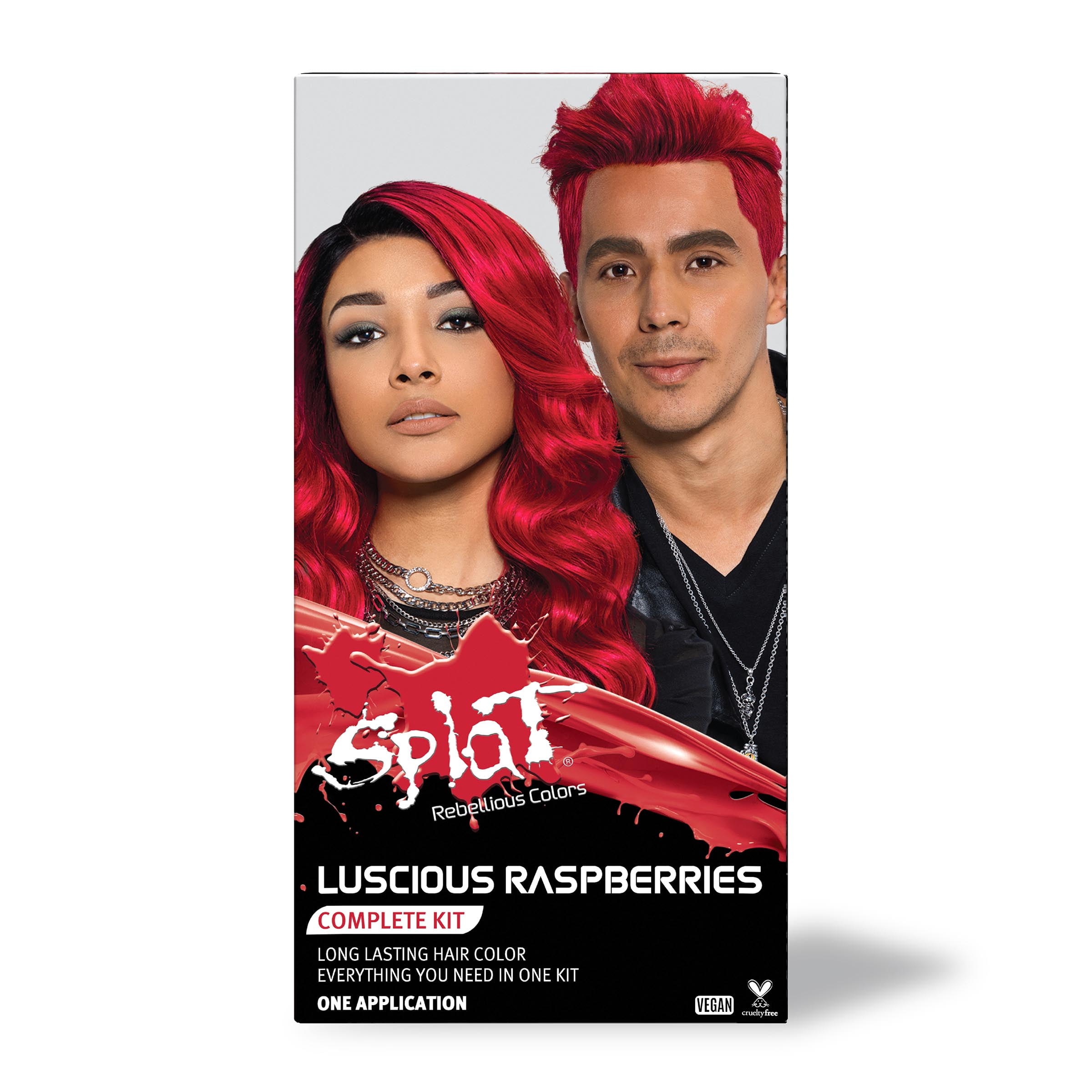 Splat Luscious Raspberries Red Unisex Hair Color Kit, Semi-Permanent ...