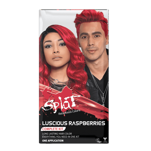 Splat Luscious Raspberries Red Unisex Hair Color Kit, Semi-Permanent ...