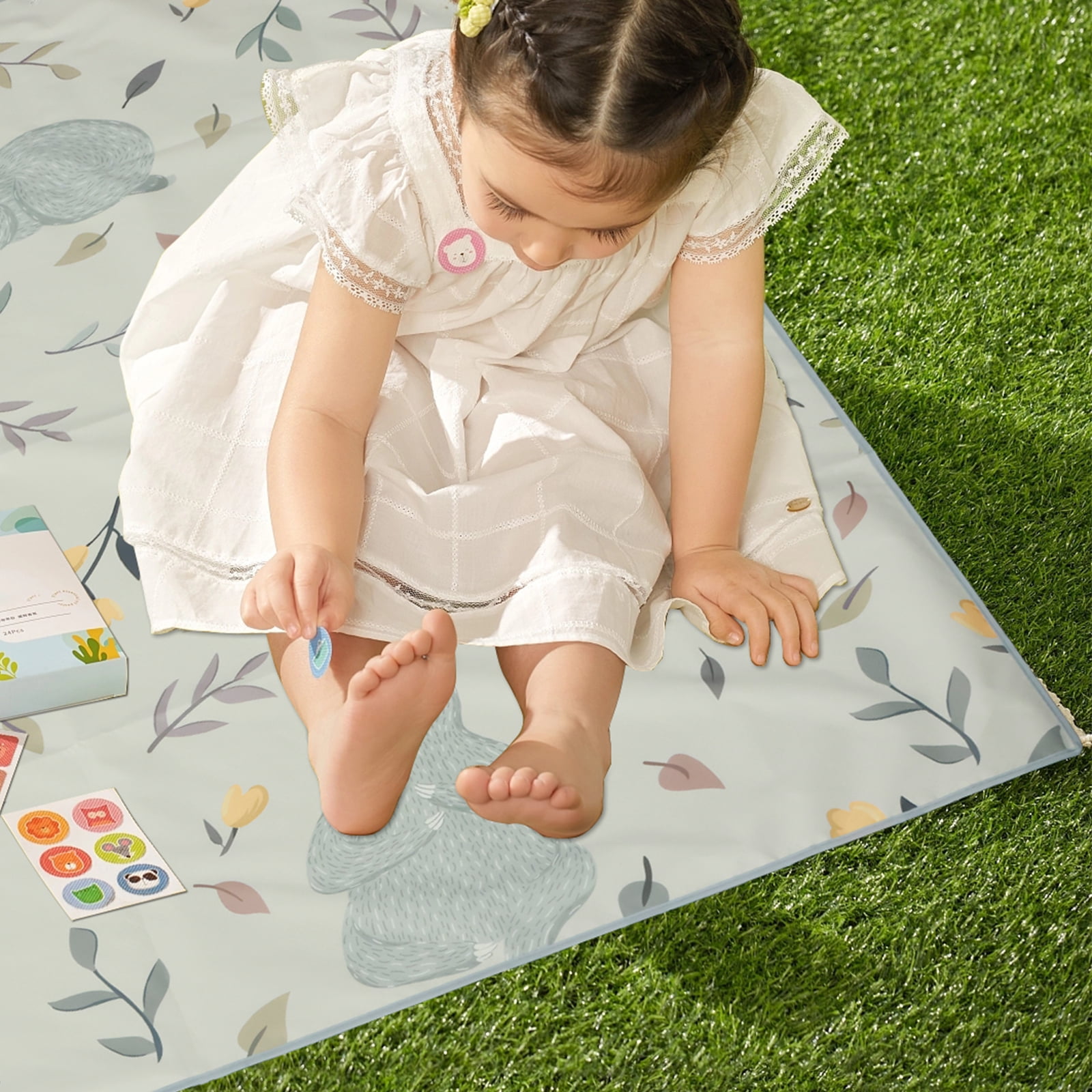 Splat Mat for Under High Chair 51 x 51 Inch Baby Dining Chair Mat Anti ...