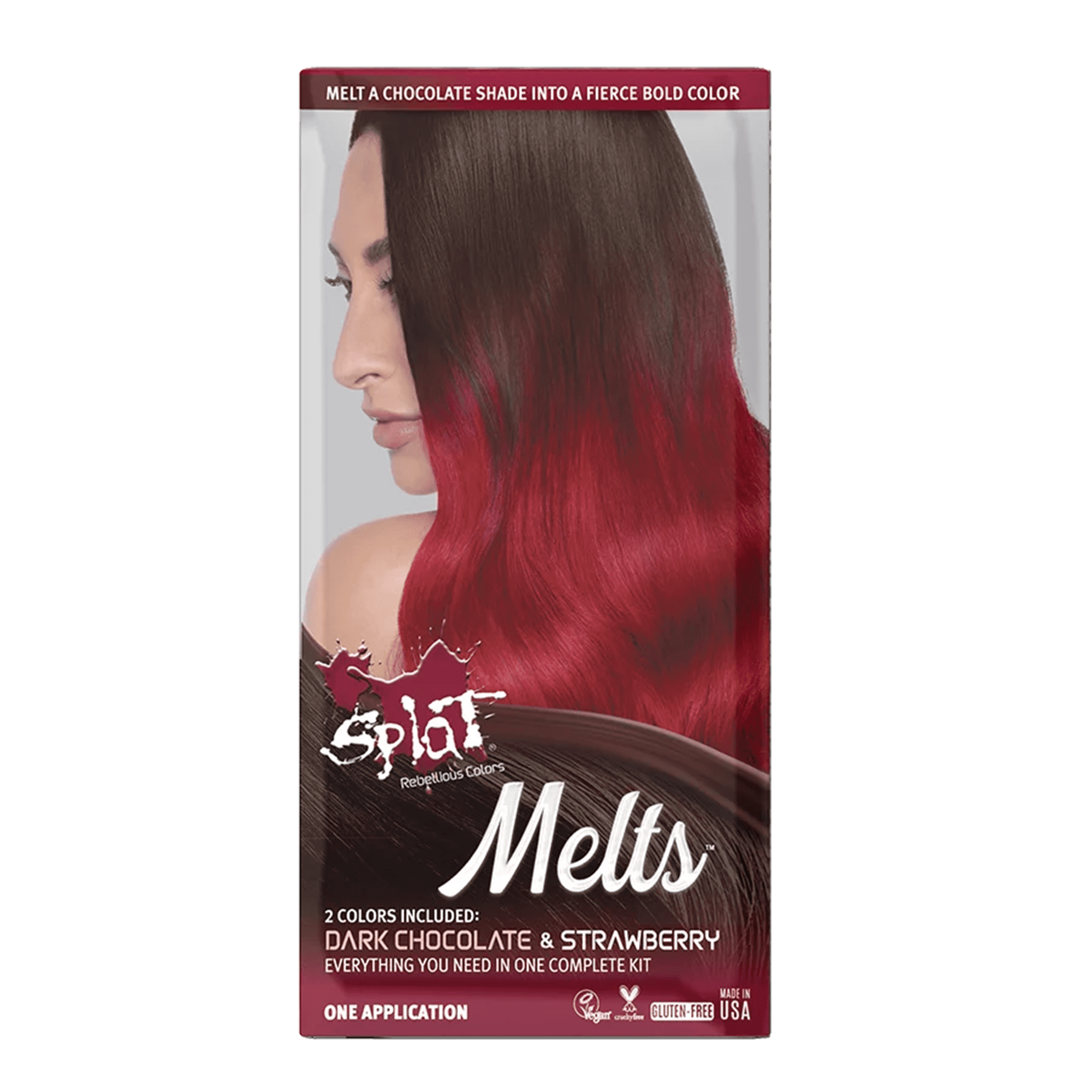 Splat Melts Hair Dye, Dark Chocolate and Strawberry Unisex Semi ...