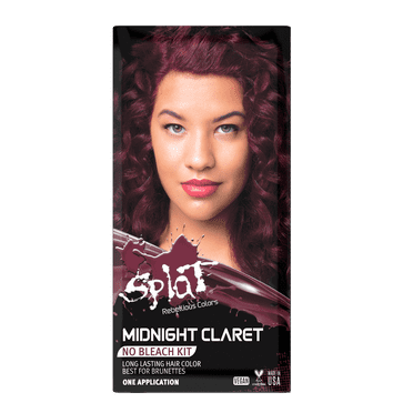 SPLAT Temporary Midnight Ruby Hair Dye, Semi-Permanent Red Hair Color ...