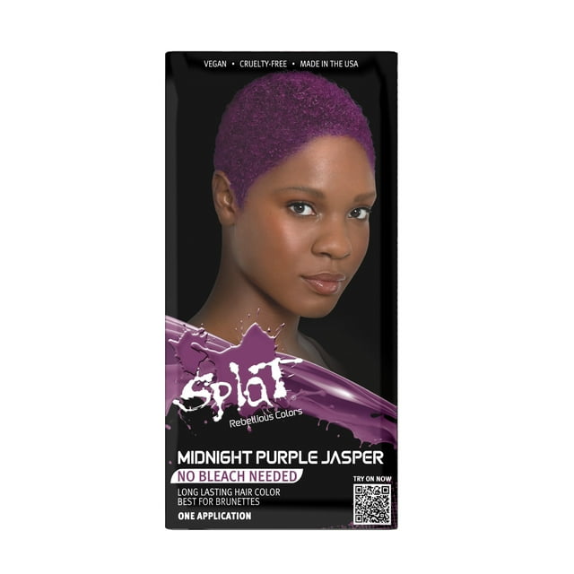 Splat Midnight Jasper Kit, Unisex Semi-Permanent Purple Hair Dye - No ...