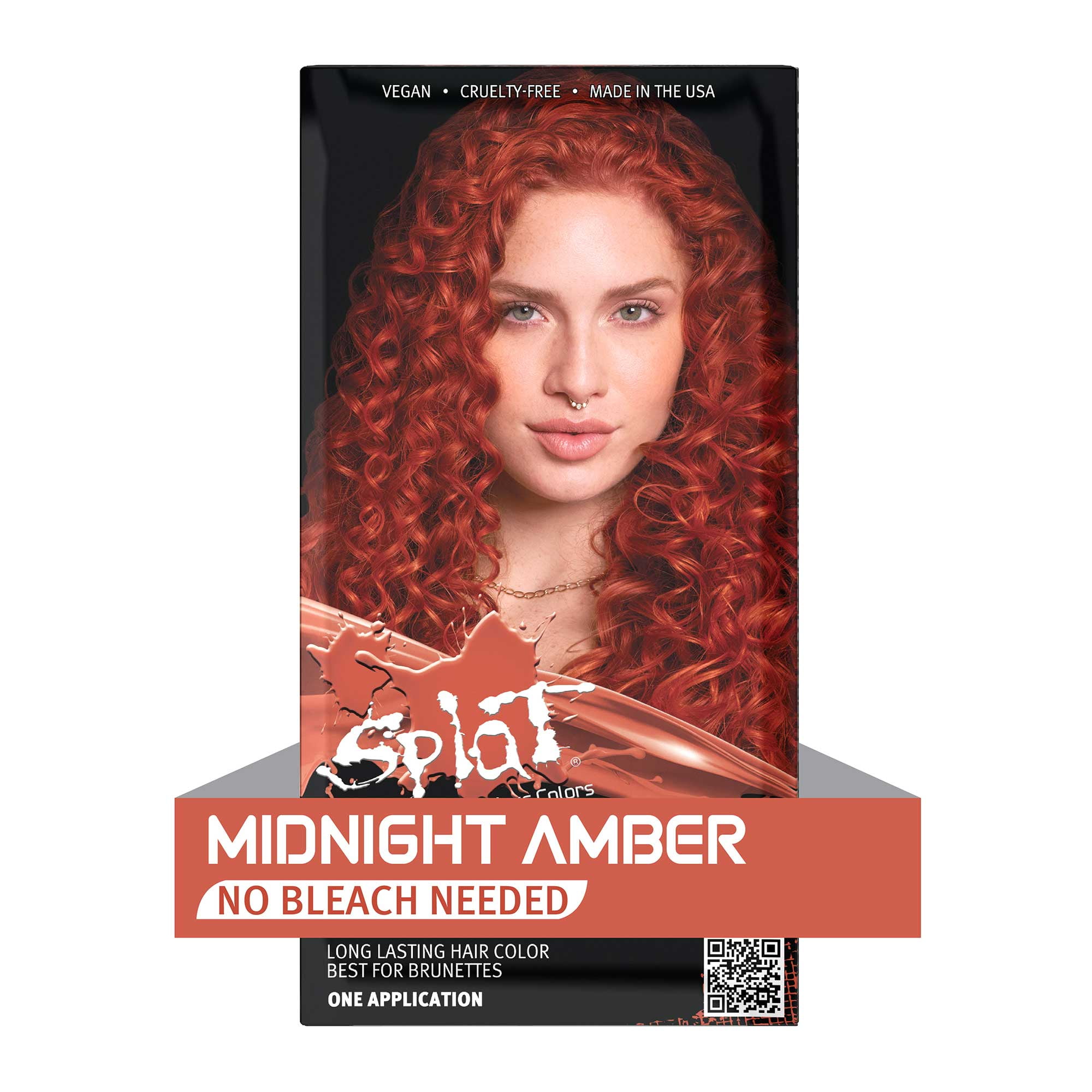 Splat Midnight Kit, Amber, Semi-Permanent Copper Hair Dye - No bleach ...