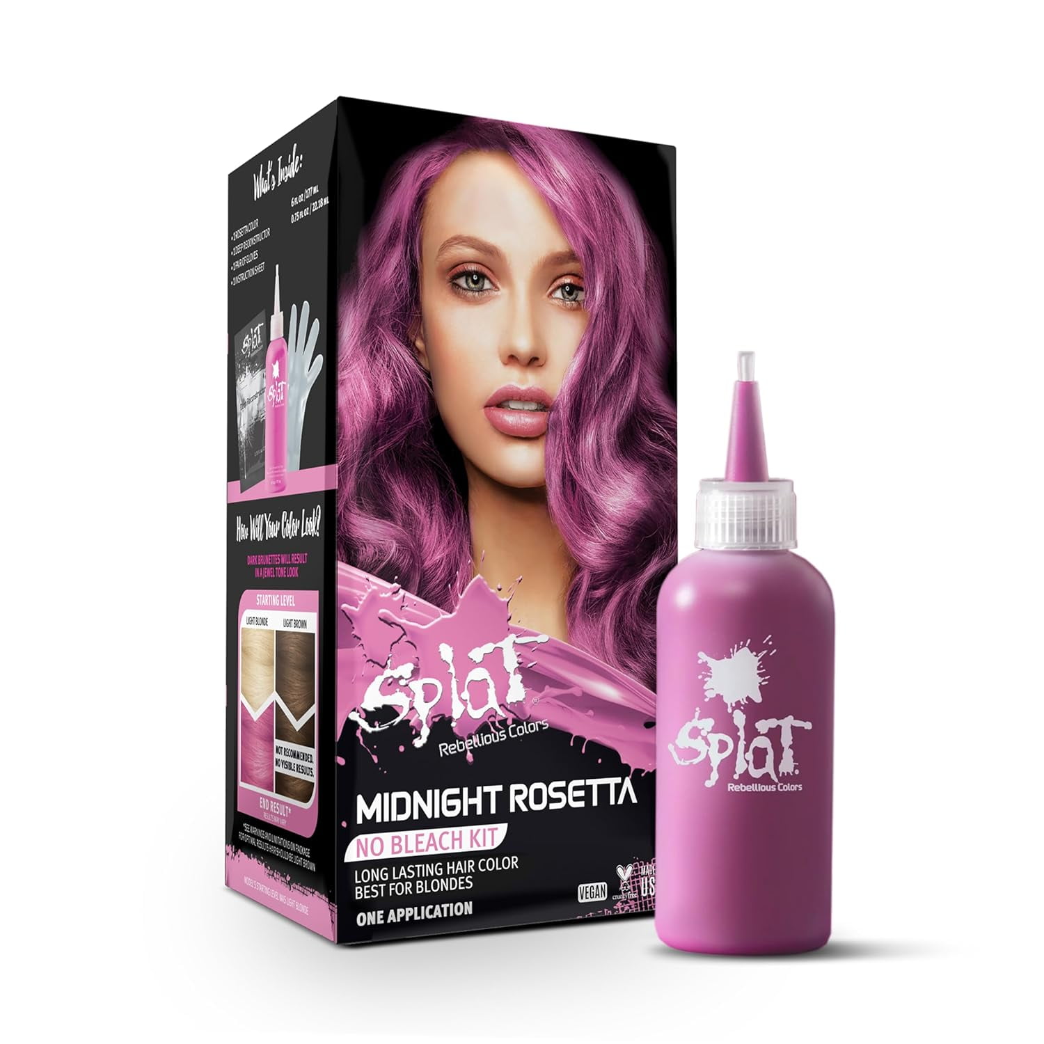 Splat Midnight Rosetta No Bleach Pink Semi-Permanent Hair Dye Kit, 1 Ea, 3 Pack - Walmart.com