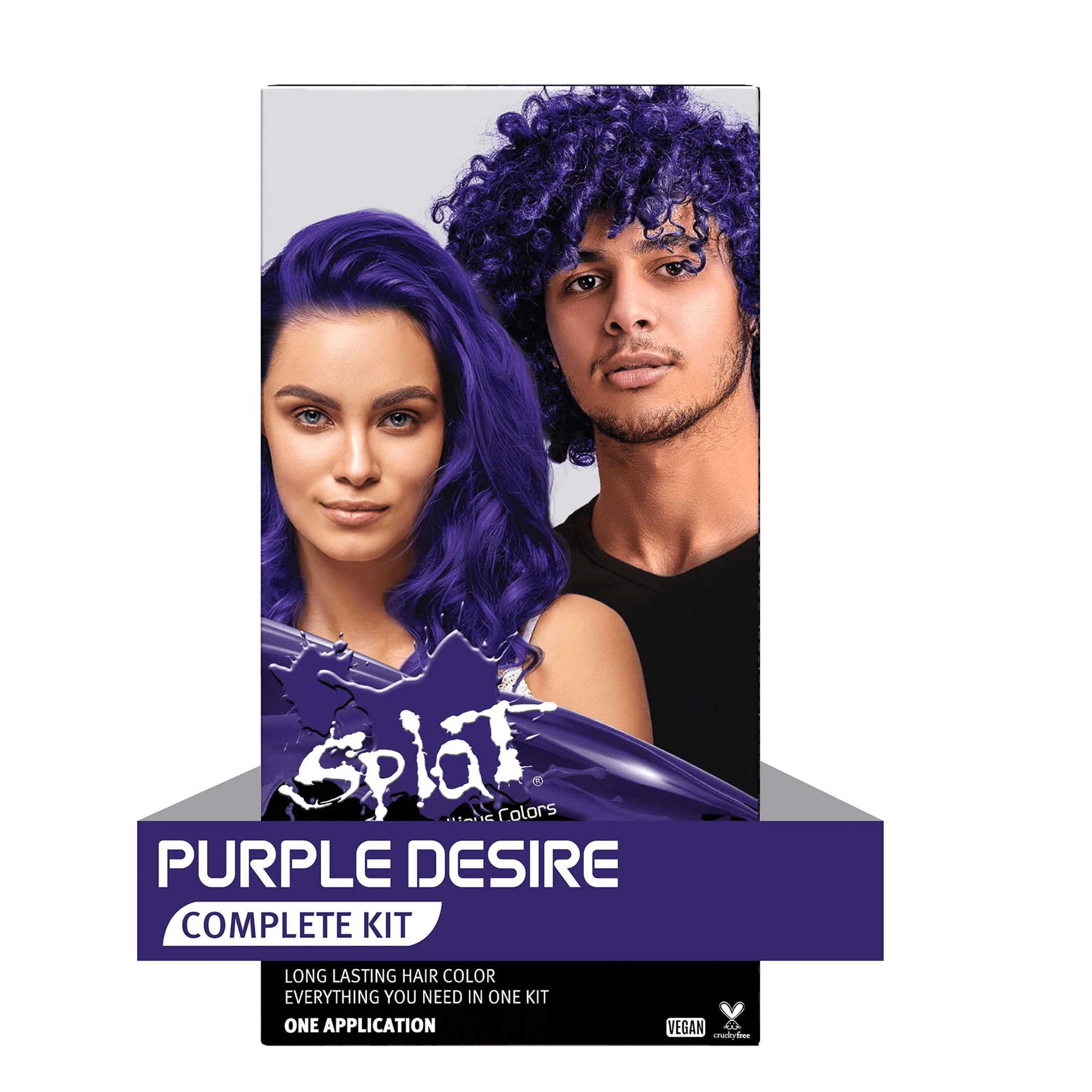 Splat Semi-Permanent Hair Dye Kit, Purple Desire, Includes Bleach for ...