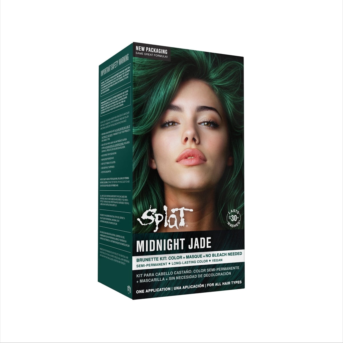 Splat Rebellious Colors 30 Wash Hair Color Kit, Midnight Jade, 6 Oz ...