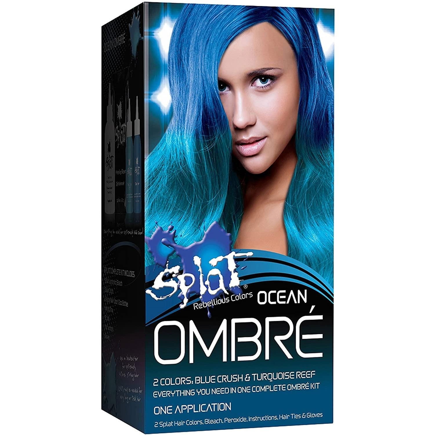 Splat Rebellious Colors Complete Kit, Ocean Ombre 2 Colors, Turquoise ...